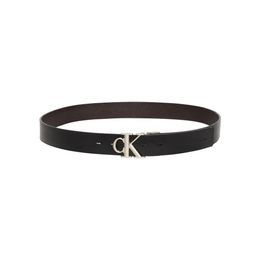 Calvin Klein Herren Lederg&uuml;rtel "CK BUCKLE TUMBLED 35MM ADJ/REV", braun, Gr. 95, unifarben, Web, Rindsleder, G&uuml;rtel, Umkehrbar