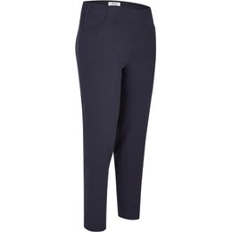 KjBRAND Damen Schlupfhose "Schlupfhose Susie in Bi-Stretch, Kammgarnoptik", blau, Gr. 46, Web, Obermaterial: 63% Polyester, 35% Viskose, 2% Elasthan,
