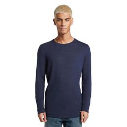 Tom Tailor Denim Herren Tom Tailor Denim Strickpullover mit dezenter Struktur blau M