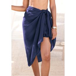 Lascana Damen Lascana Strandrock aus weichem, leicht transparentem Stoff blau 1