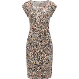Ragwear Damen Sommerkleid "Taggien Print"braun, Gr. L, Material: 95% Viskose, 5% Elasthan, Kleider, Leichtes, bequemes Midikleid mit Muster