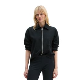 Marc O'Polo MARC O'POLO Damen Sweatjacke "aus Punto di Roma-Jersey"deep night blau, Gr. S, unifarben, Obermaterial: 67% Viskose, 28% Polyamid, 5% Elasthan,