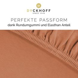 Dyckhoff Spannbettlaken &raquo;Uni&laquo; Angenehm weich, besonders flexibel, bis 25cm Matratzenh&ouml;he Jersey, Obermaterial: 95% Baumwolle, 5% Elasthan