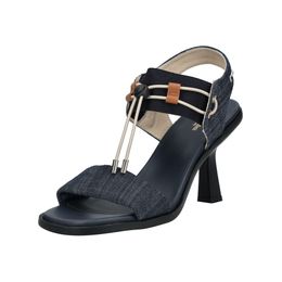 Nero Giardini Damen High-Heel-Sandalette "Nero Giardini Sandalen Leder/Textil", Gr. 40jeans, Leder, Textil, Schuhe