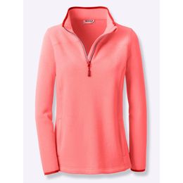 Casual Looks Damen Fleeceshirt "Fleece-Shirt", orange, Gr. 38, unifarben, 100% Polyester, Shirts