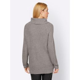 Damen Rollkragenpullover "Pullover", grau, Gr. 36, Rick Cardona BY HEINE, meliert, unifarben, 100% Polyacryl, Pullover