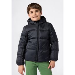 Champion Jungen Steppjacke "Colorblock Outdoor Hooded Jacket", schwarz, Gr. S, unifarben, Steppware, Obermaterial: 100% Polyamid, Jacken, mit Kapuze,