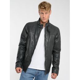 JCC Herren Lederjacke "3102240", grau, Gr. 58, Obermaterial: 100% Lammleder. Innenfutter oben: 100% Polyester. Innenfutter unten: 100% Baumwolle.