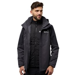 Jack Wolfskin Herren 3-in-1-Funktionsjacke "ROMBERG 3IN1 JKT M", grau, Gr. S, Obermaterial: 100% Polyester. Futter: 100% Polyester. Innenjacke: 100%