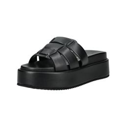 Buffalo Damen Pantolette "Buffalo Pantoletten Lederimitat", Gr. 40, schwarz, Lederimitat, Schuhe