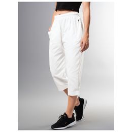 TRIGEMA Damen Jerseyhose "TRIGEMA 3/4 Freizeithose aus Baumwolle", wei&szlig;, Basic, Gr. S, Web, 100% Baumwolle, Hosen