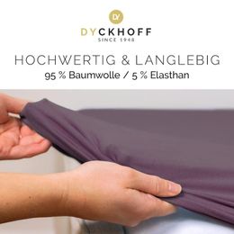 Dyckhoff Spannbettlaken &raquo;Uni&laquo; Angenehm weich, besonders flexibel, bis 25cm Matratzenh&ouml;he Jersey, Obermaterial: 95% Baumwolle, 5% Elasthan