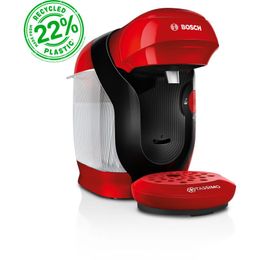 TASSIMO Kapselmaschine &raquo;style friendly TAS112E, &uuml;ber 70 Getr&auml;nke, platzsparend&laquo; geeignet f&uuml;r alle Tassen, Wassertank 0,7 L, schwarz rot Kapselmaschine