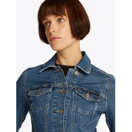 Tommy Jeans Damen Jeansjacke "VIVIANNE SKN JACKET EXT BI8130", blau, Gr. XS, unifarben, Denim/Jeans, Obermaterial: 99% Baumwolle, 1% Elasthan,