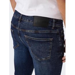Only & Sons ONLY & SONS Herren Skinny-fit-Jeans "LOOM LIFE JOG", blau, Gr. 29, Abriebeffekte, Denim/Jeans, Obermaterial: 98% Baumwolle, 2% Elasthan, Jeans