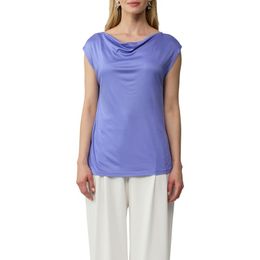 s.Oliver BLACK LABEL Damen s.Oliver BLACK LABEL T-Shirt mit Wasserfall-Ausschnitt blau 44