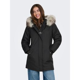Only Damen Only Parka &raquo;ONLNEWKATY PARKA LIFE OTW CC&laquo; mit Kapuze Kunstfaser schwarz XS