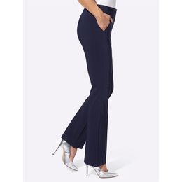 Classic Basics Damen Webhose, blau, Gr. 52, unifarben, 72% Viskose, 25% Polyamid, 3% Elasthan, Hosen