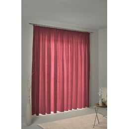 Vorhang WIRTH, B:150cm H:245cm, rosa, Jacquard, Baumwolle, Leinen, Modal, Wohnzimmer, Gardinen, "Wiessee"