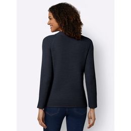Casual Looks Damen Strickpullover "Pullover", blau, Gr. 40, unifarben, 50% Baumwolle, 50% Polyacryl, Pullover