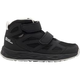 Jack Wolfskin M&auml;dchen Sneaker "WOODLAND 2 TEXAPORE MID VC K", Gr. 33, grau, Obermaterial: Synthetik. Obermaterial 2: Textilmaterial. Futter: