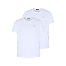 Chiemsee Herren T-Shirt, wei&szlig;, Gr. L, Obermaterial: 100% Baumwolle, Shirts, 2er-Pack, Kurzarm, mit Rundhalsausschnitt, aus Baumwolle