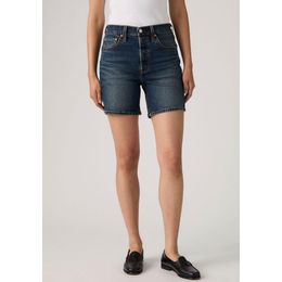 Levi's LEVI'S Damen Shorts "501 MID THIGH SHORT", blau, Gr. 29, Web, Obermaterial: 88% Baumwolle, 9% Lyocell, 2% Elastomultiester, 1% Elasthan, Hosen, im