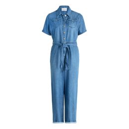 Cartoon Damen Overall "Damen mit Bindeg&uuml;rtel", blau, Gr. 34, Obermaterial: 50% Baumwolle, 40% Lyocell, 10% Modal, Overalls, Design