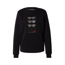 K by KARL LAGERFELD Karl Lagerfeld Sweatshirt 'SUNGLASSES' Damen Gr&ouml;&szlig;e S schwarz