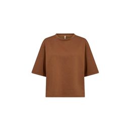 Blusentop soyaconcept "Soya Concept Shirt SC-ANGELIN", Damen, Gr. XL, 8710 toffee, Obermaterial: 60% Baumwolle, 40% Polyester, Blusen Blusentop