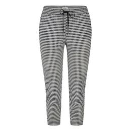 KjBRAND Damen Schlupfchinohose "Susie XS"schwarz, wei&szlig;, Gr. 52, gemustert, Web, Obermaterial: 80% Polyamid, 20% Elasthan, Hosen