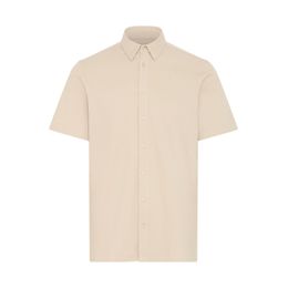 Kurzarmhemd Casual Friday "Kurzarmhemd CFFolke", Herren, Gr. L, N-Gr, beige (island fossil), Obermaterial: 95% Baumwolle CO. 5% Elasthan EL., Hemden