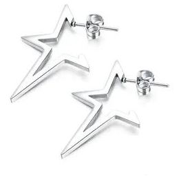 Paar Ohrstecker Firetti "Schmuck Geschenk Ohrschmuck Star", silber (edelstahlfarben), Ohrringe, Damen, Edelstahl