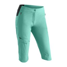 Maier Sports Damen Outdoorhose "Inara slim Capri Vario"hellmint, Gr. 36, 90% Polyamid, 10% Elasthan, Hosen, Damen Wanderhose, elastische