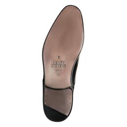 Henry Stevens Herren Slipper "Marshall CDM Businessschuh", Gr. 47,5, schwarz, Leder, Schuhe, Herren Slipper Lederschuhe handgefertigt, Anzugschuhe