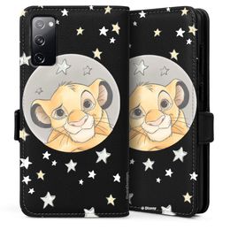 DeinDesign Galaxy S20 Handy Klapph&uuml;lle Handyh&uuml;lle aus Kunst Leder schwarz Flip Case Simba Lion King Disney Sideflip mit Lasche