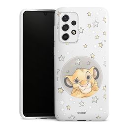 DeinDesign Galaxy A33 5G Handy Silikon H&uuml;lle Case wei&szlig; Handyh&uuml;lle Simba Lion King Disney Silikon Case