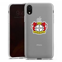 DeinDesign iPhone Xr Handy Silikon H&uuml;lle Case transparent Handyh&uuml;lle Logo Bayer 04 Leverkusen Official Licensed Product Silikon Case