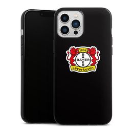DeinDesign iPhone 13 Pro Max Handy Silikon H&uuml;lle Case schwarz Handyh&uuml;lle Logo Bayer 04 Leverkusen Official Licensed Product