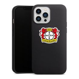 DeinDesign iPhone 13 Pro Max Handy Premium Silikon H&uuml;lle Handyh&uuml;lle schwarz Case Logo Bayer 04 Leverkusen Official Licensed Product Silikon Premium Case