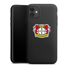 DeinDesign iPhone 11 Handy Premium Silikon H&uuml;lle Handyh&uuml;lle schwarz Case Bayer 04 Leverkusen Official Licensed Product Logo Silikon Premium Case