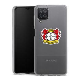 DeinDesign Galaxy A12 Handy Silikon H&uuml;lle Case transparent Handyh&uuml;lle Logo Bayer 04 Leverkusen Official Licensed Product Silikon Case
