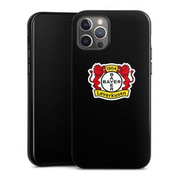 DeinDesign iPhone 12 Pro Handy Silikon H&uuml;lle Case schwarz Handyh&uuml;lle Logo Bayer 04 Leverkusen Official Licensed Product