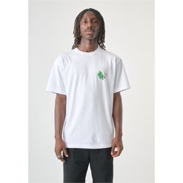 Cleptomanicx Herren T-Shirt "Camp Classic Tee", wei&szlig;, Gr. S, bedruckt, 100% Baumwolle, Shirts, mit coolem R&uuml;ckenprint