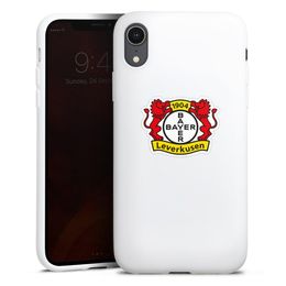 DeinDesign iPhone Xr Handy Silikon H&uuml;lle Case wei&szlig; Handyh&uuml;lle Logo Bayer 04 Leverkusen Official Licensed Product Silikon Case