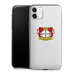 DeinDesign iPhone 11 Handy Slim Case Silikon Handyh&uuml;lle transparent H&uuml;lle extra d&uuml;nn Bayer 04 Leverkusen Official Licensed Product Logo Silikon Slim Case