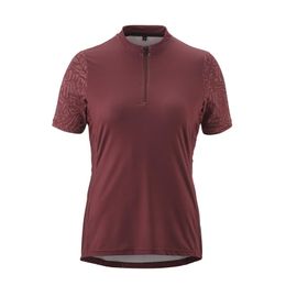 Gonso Damen Radtrikot &raquo;Adventure Jersey Halfzip W&laquo; Damen Fahrradtrikot kurzarm, R&uuml;ckentasche mit RV, Quick-Dry, Slim Fit rot 44