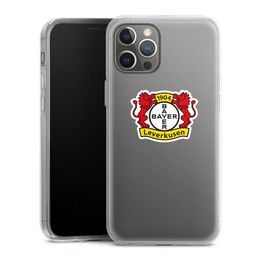 DeinDesign iPhone 12 Pro Max Handy Silikon H&uuml;lle Case transparent Handyh&uuml;lle Bayer 04 Leverkusen Official Licensed Product Logo Silikon Case