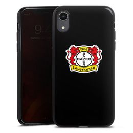 DeinDesign iPhone Xr Handy Silikon H&uuml;lle Case schwarz Handyh&uuml;lle Logo Bayer 04 Leverkusen Official Licensed Product