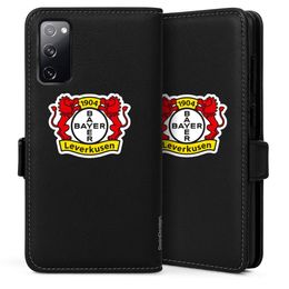 DeinDesign Galaxy S20 Handy Klapph&uuml;lle Handyh&uuml;lle aus Kunst Leder schwarz Flip Case Logo Bayer 04 Leverkusen Official Licensed Product Sideflip mit Lasche